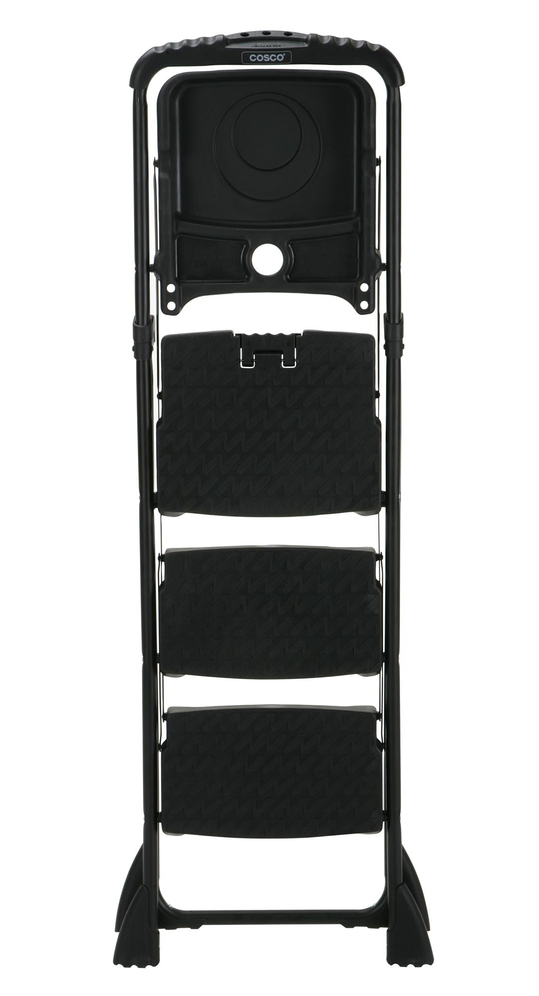 3-Step Folding Step Stool with Tray - Cosco
