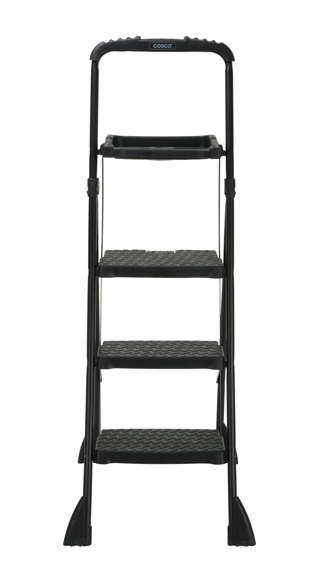 3-Step Folding Step Stool with Tray - Cosco
