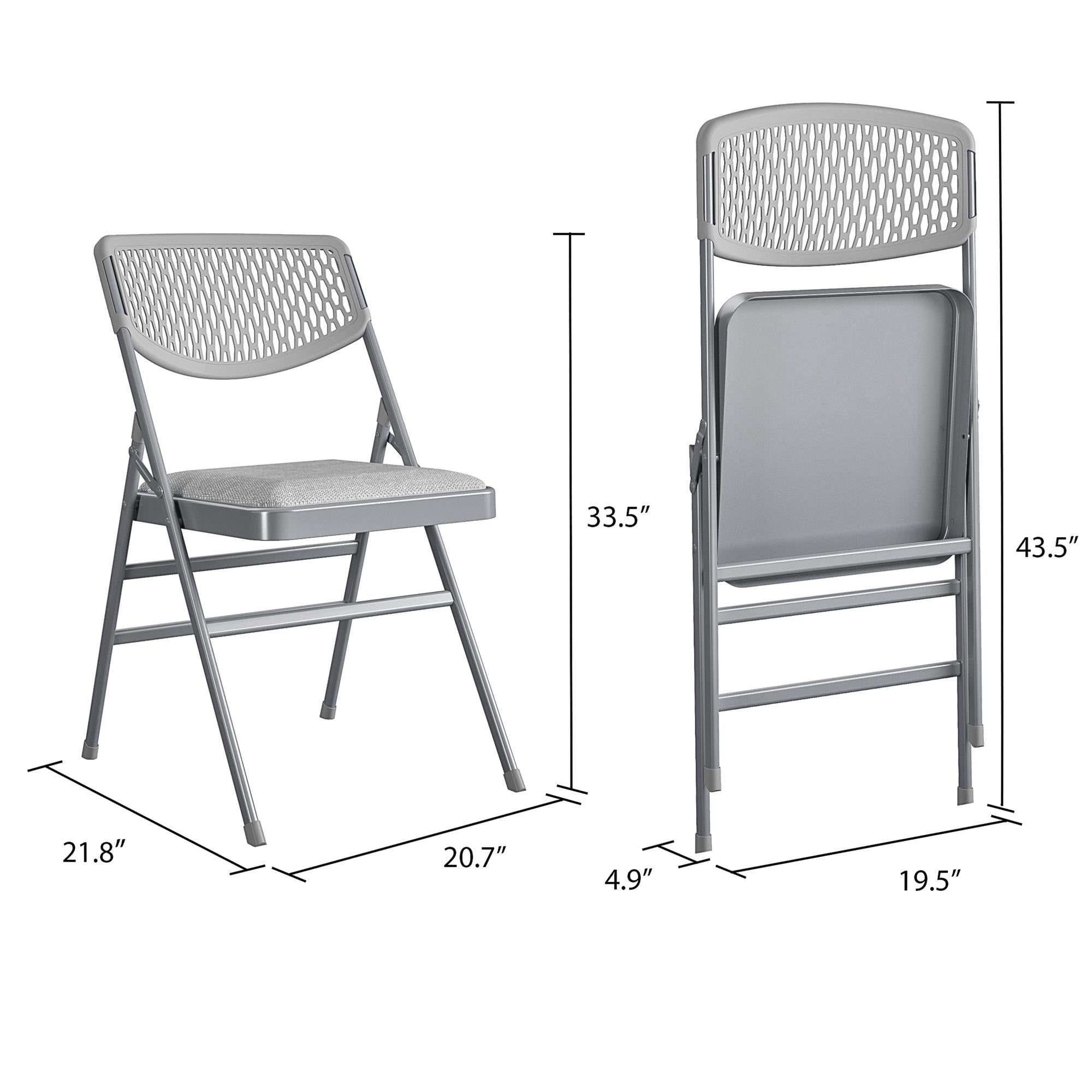 Ultra Comfort Commercial XL Fabric Padded Folding Chair - Cosco