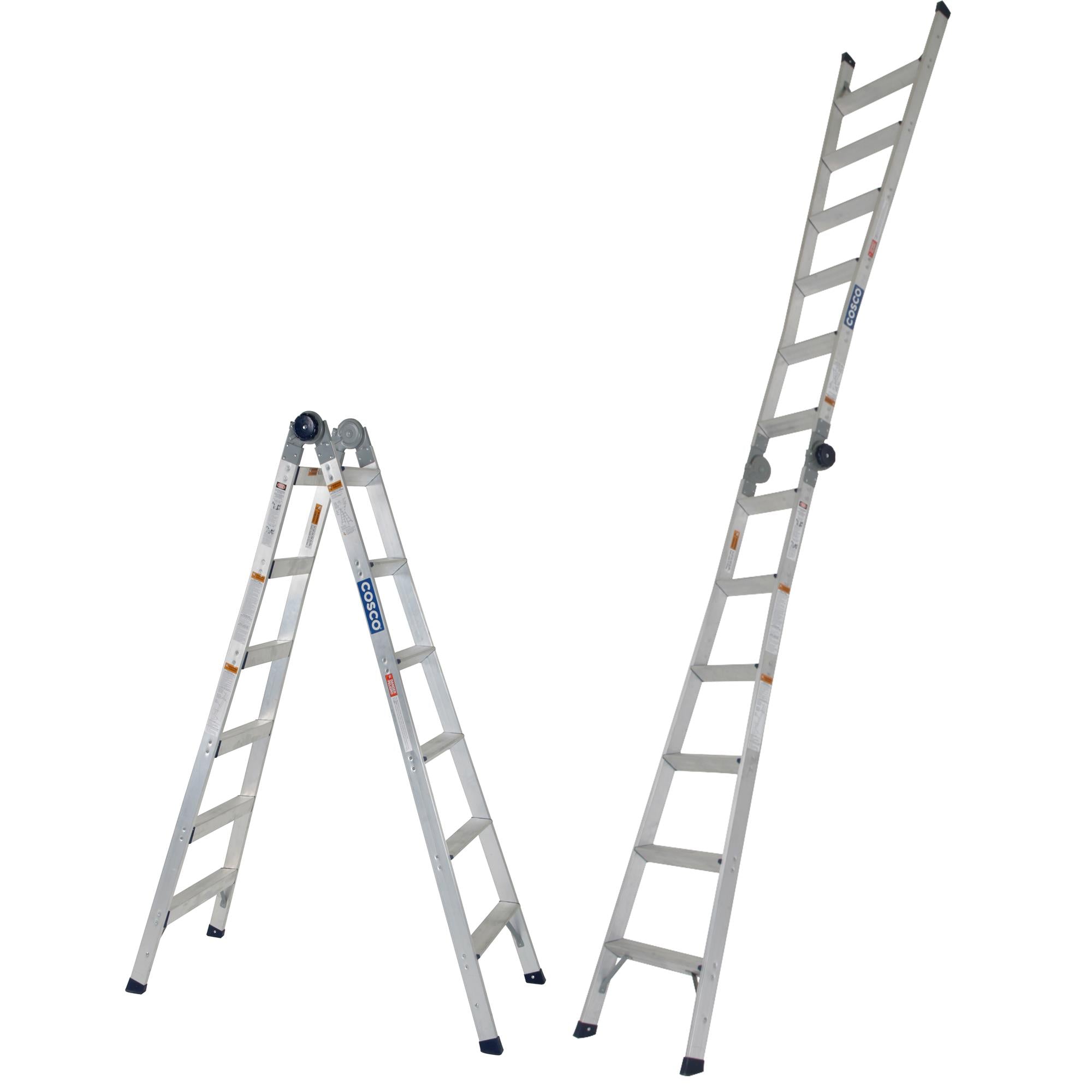 2-in-1 Step and Extension Ladder, 8 ft. 11 in. Reach - Cosco