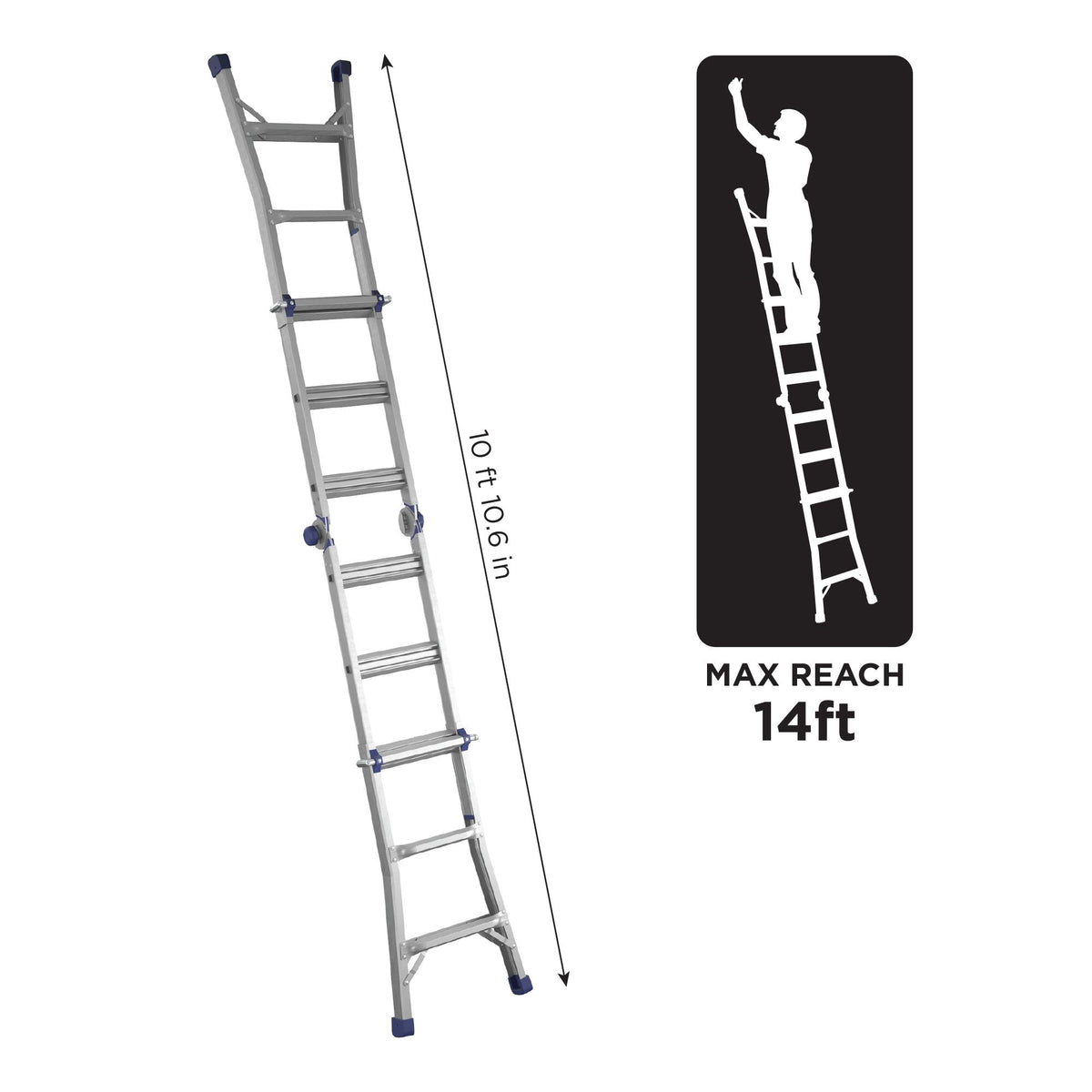 14 Ft. Reach Height Multi-Position Ladder - Cosco