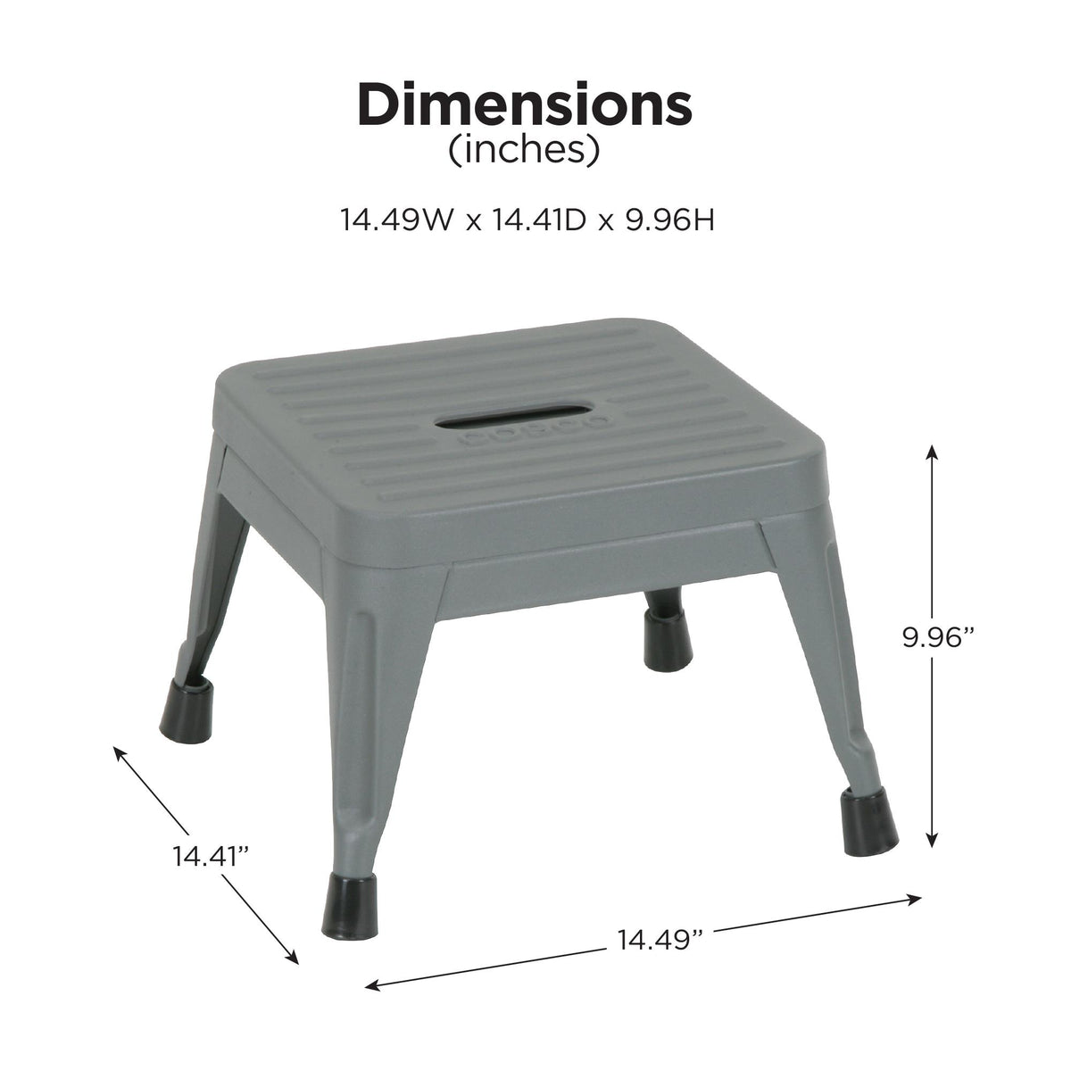 One-Step Stackable Steel Step Stool - Cosco