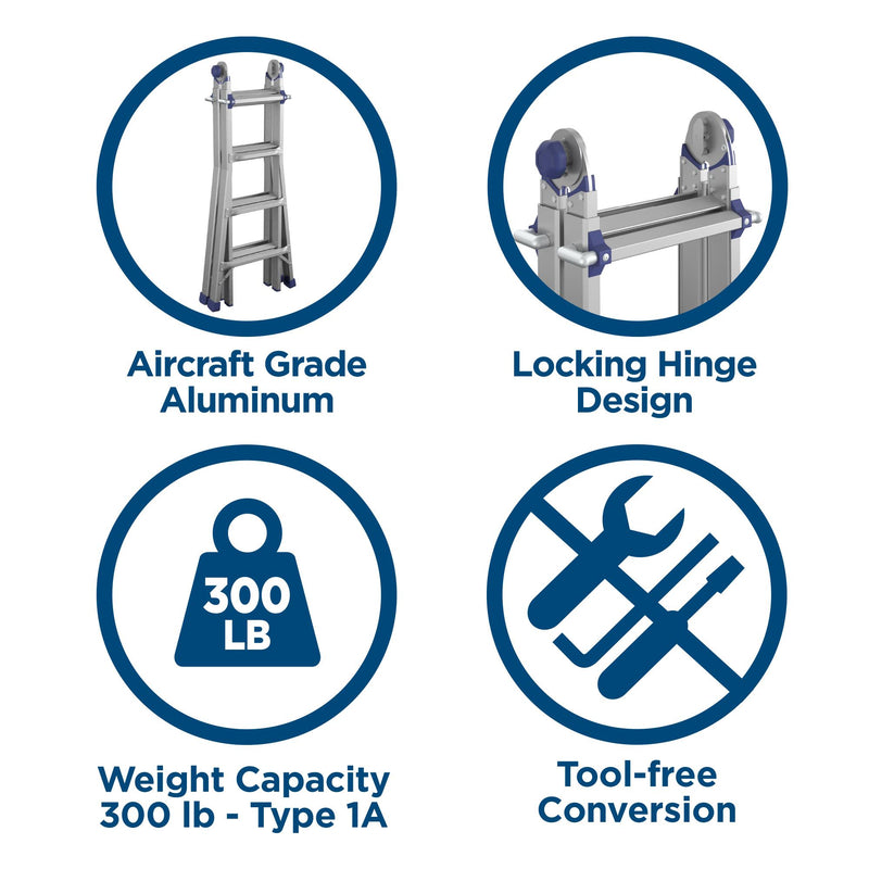 18 Ft. Height Multi-Position Ladder - Cosco